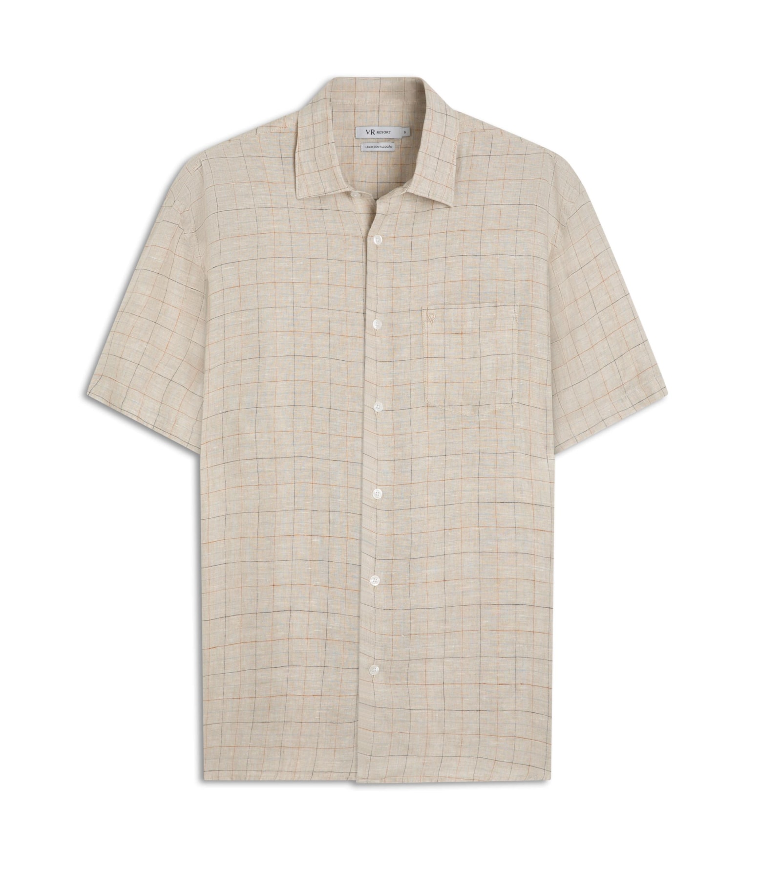 Camisa Linho Bl Porta Nuova Surf Anat Caqui