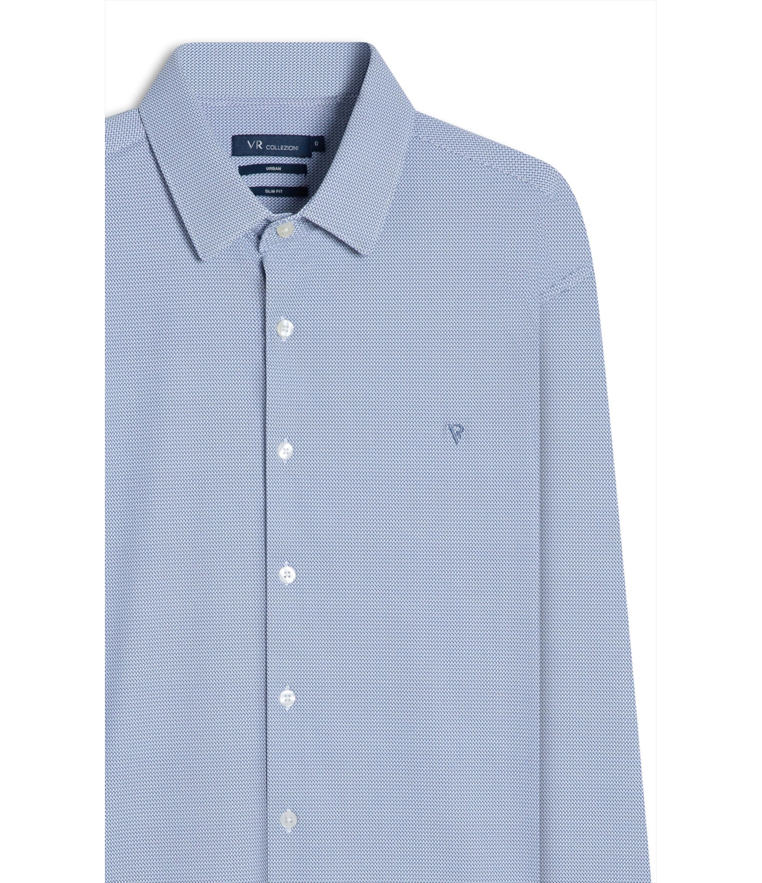 Camisa Slim Malha Azul Bic