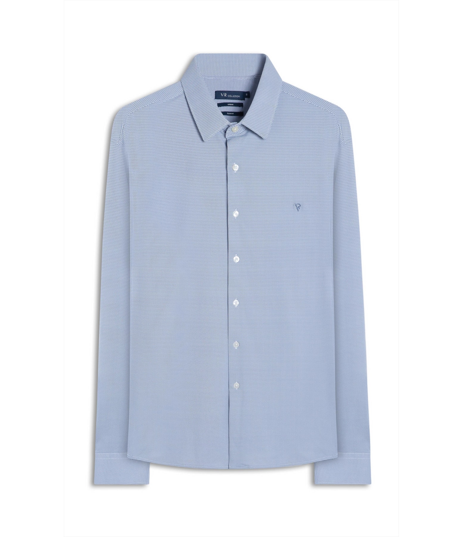 Camisa Slim Malha Azul Bic